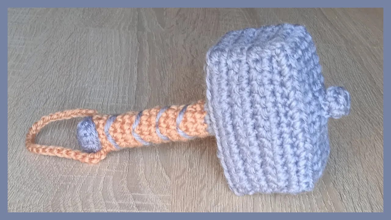 Mjölnir Martillo de Thor - Sonajero en Crochet - Tutorial paso a paso ...