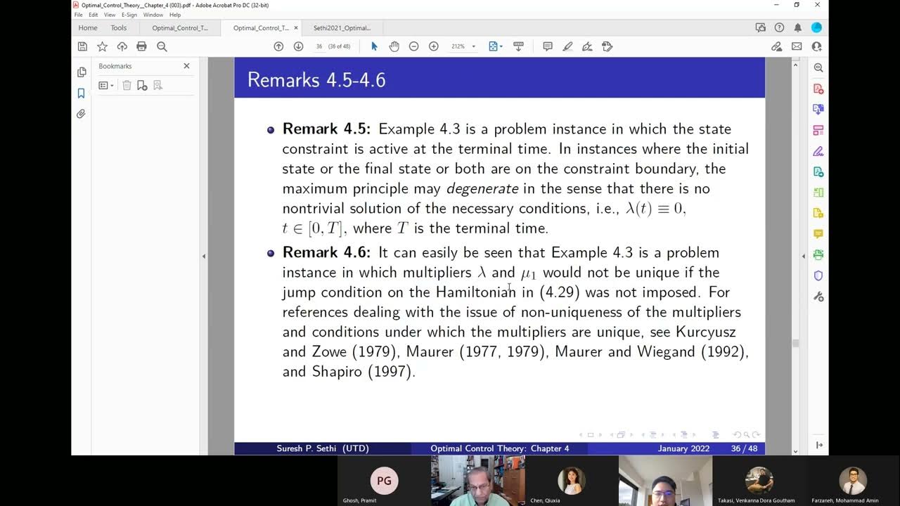 OPRE 7320 Optimal Control Theory Spring 22 Lecture 6 - YouTube