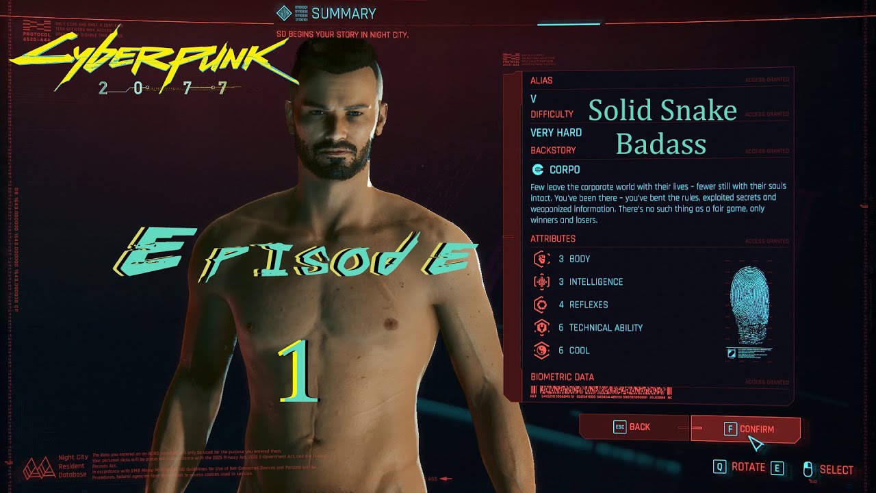 S03E01 Cyberpunk 2077 v1.5 Solid Snake Inspired Ninjutsu Silent ...