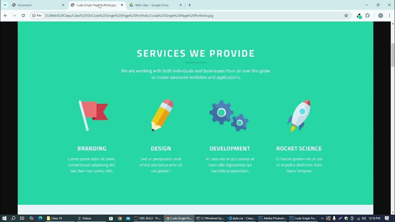 web Development PSD To html (Class 18) - YouTube