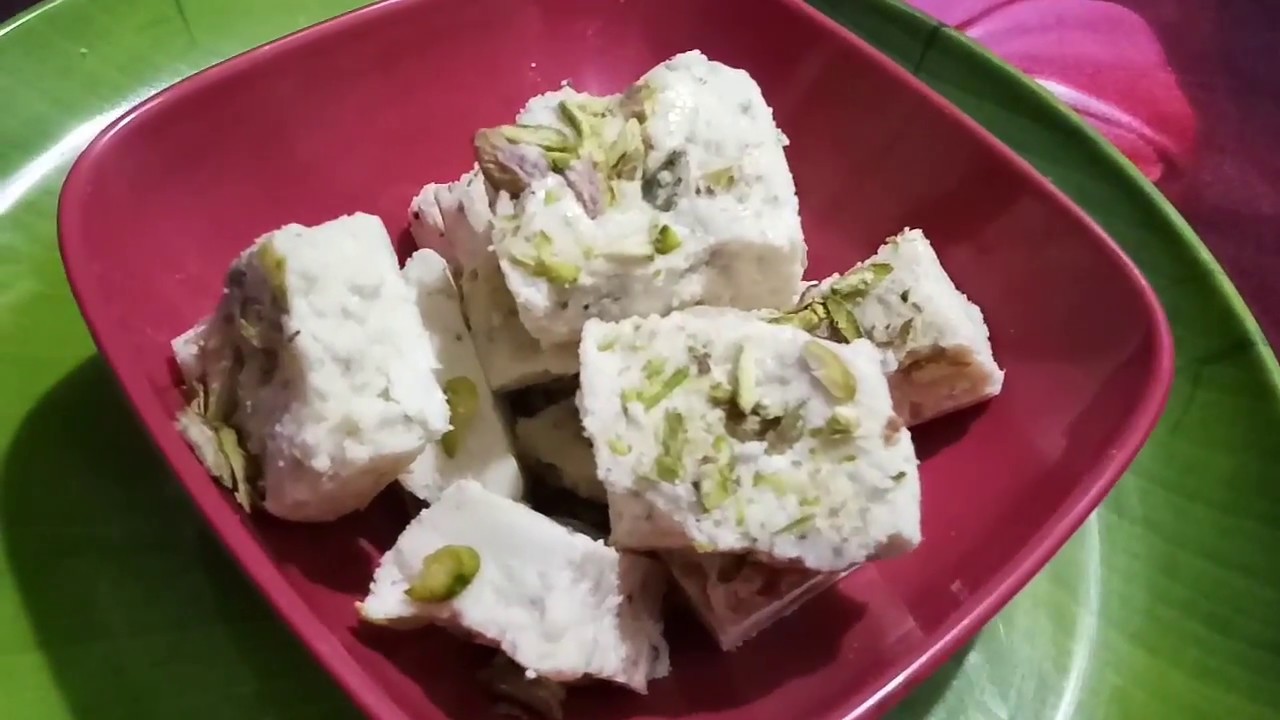 How to make Afghan sweet Sheer pira. Milk fudge recipe. By Archana Jain ...