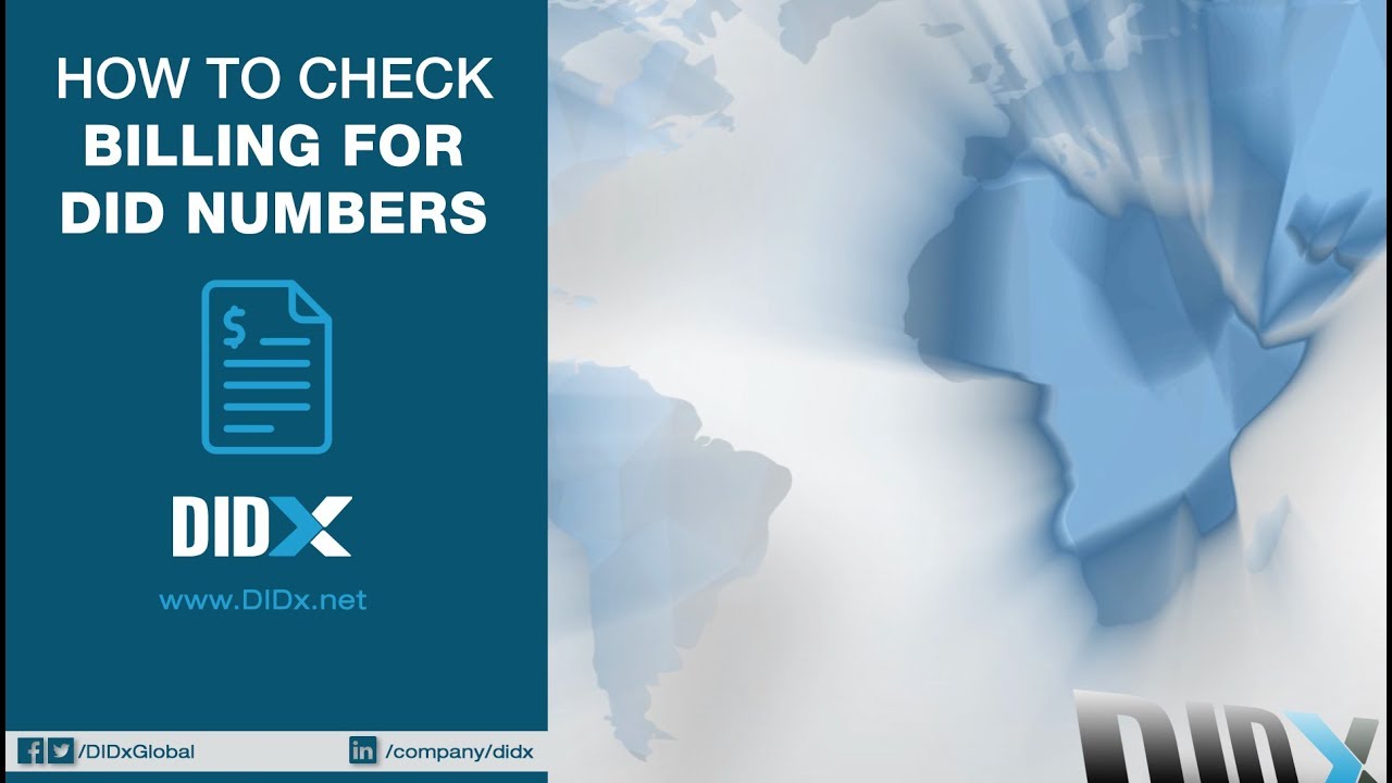 How To Check Billing For DID Numbers | DIDx Tutorial | DIDx.net - YouTube