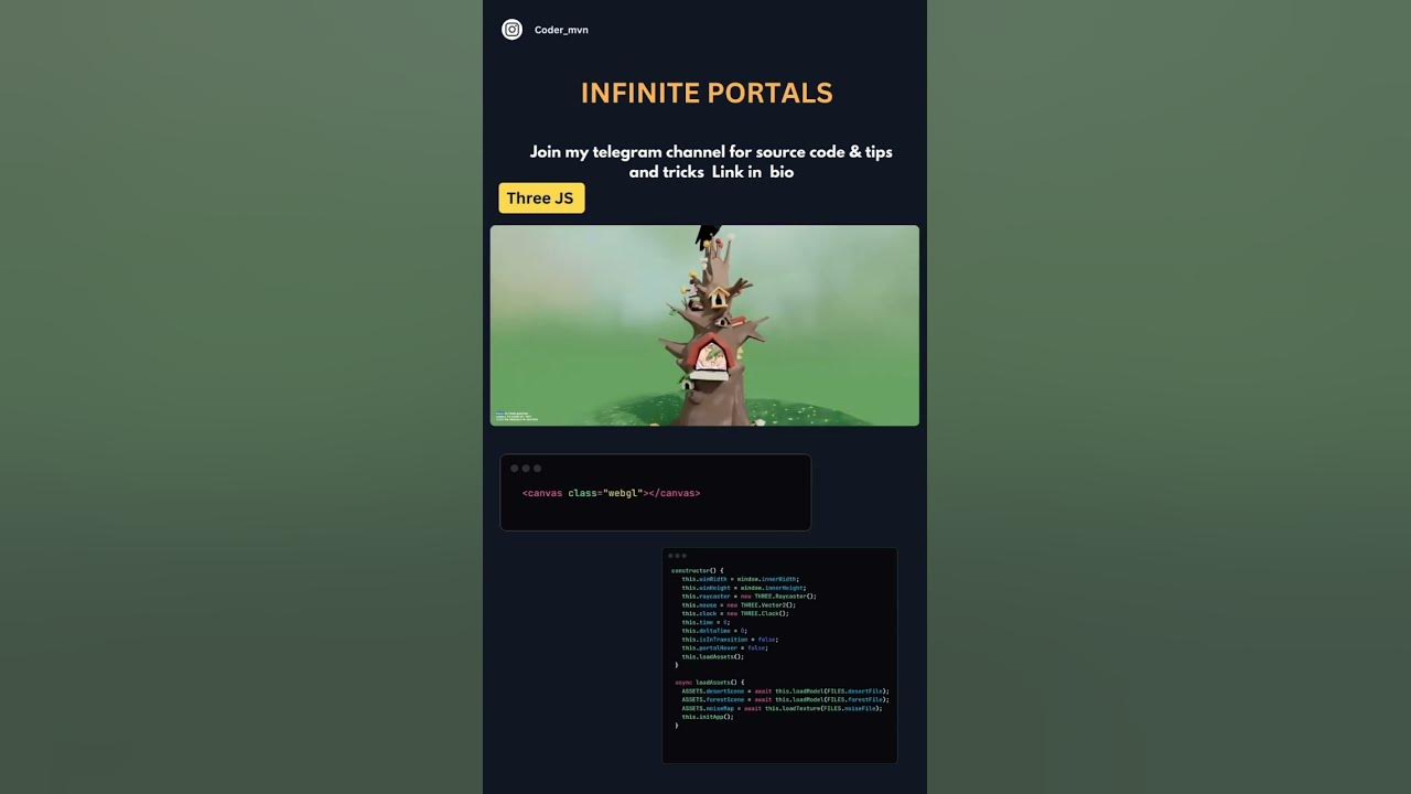 Three Js Infinity Portal Javascript Html Css Cssanimation Csseffect Youtube