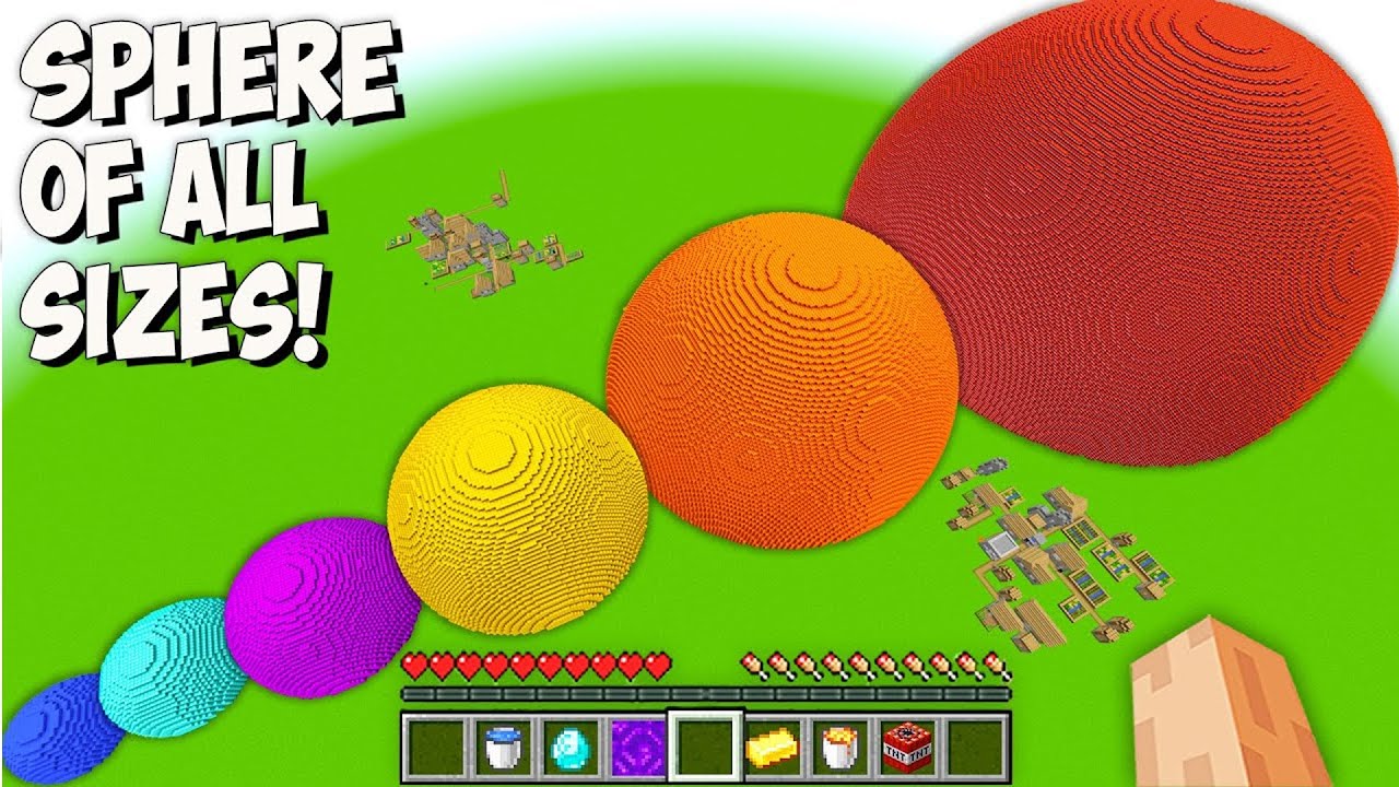 Which BIGGEST SPHERE is BETTER in Minecraft? I found TNT vs LAVA vs GOLD vs PORTAL SPHERE HOUSE ...