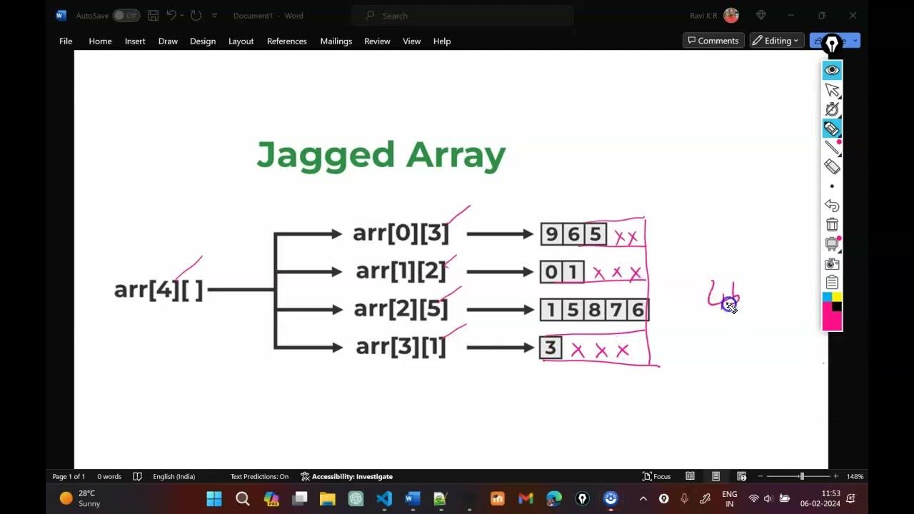 1-Introduction to jagged array - YouTube