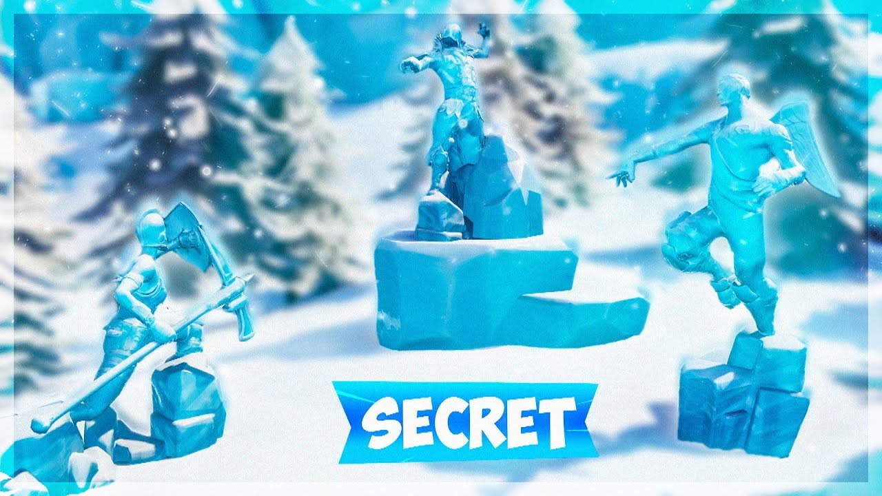 L' INCROYABLE SECRET DES STATUES DE GLACE DE FORTNITE BATTLE ROYALE ...