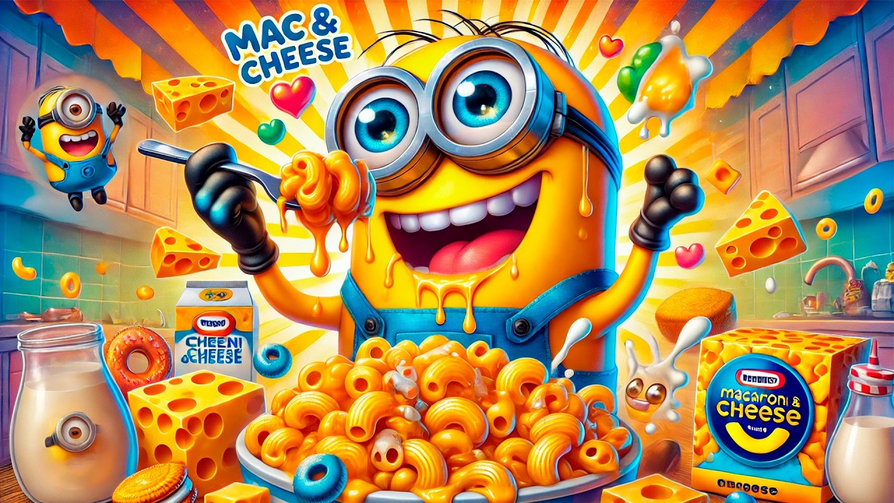 Minion Cooks Mac & Cheese and Discovers Magical Pasta Land! - YouTube