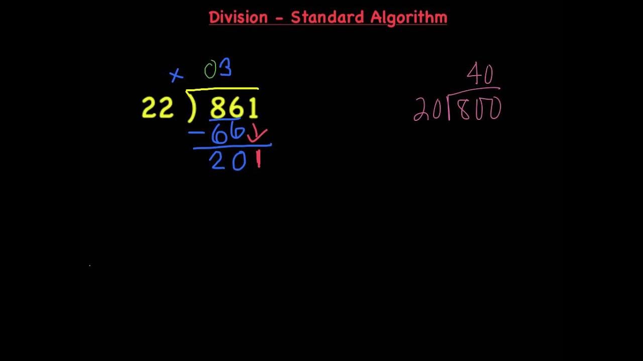 standard algorithm division - YouTube