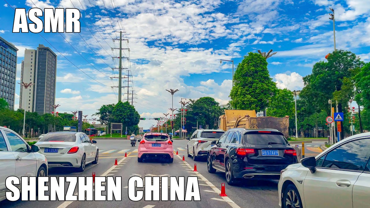 Driving in Shenzhen, China - ASMR Tour of the Suburbs of Shenzhen - YouTube