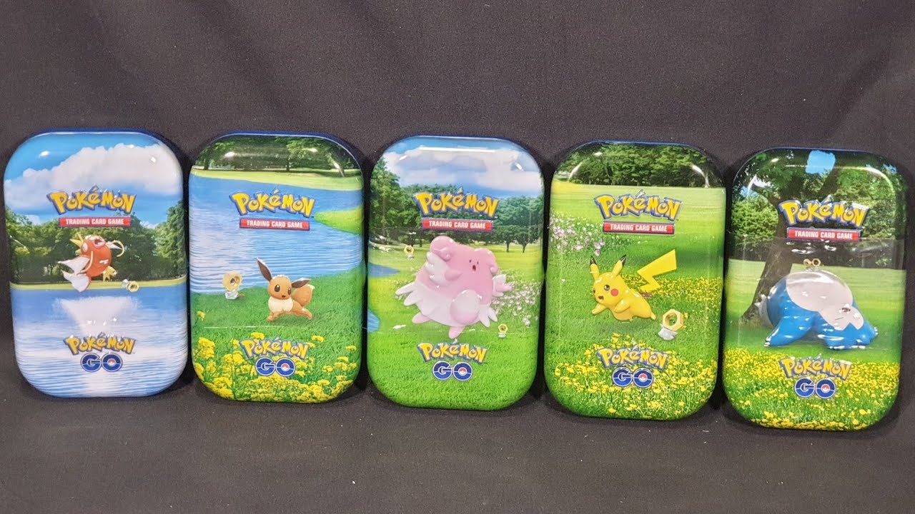 Unboxing: 5 Pokemon Trading Card Game Pokemon Go Mini Tins - Part 2 ...