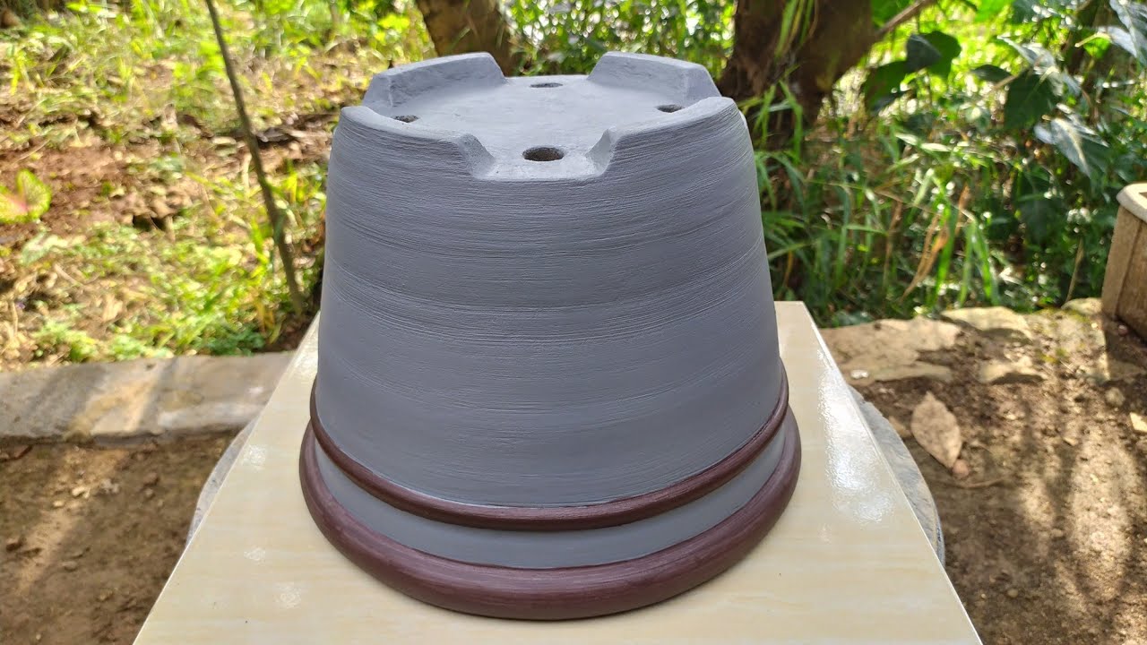 Cara Membuat Pot Bunga Dengan Mudah - YouTube