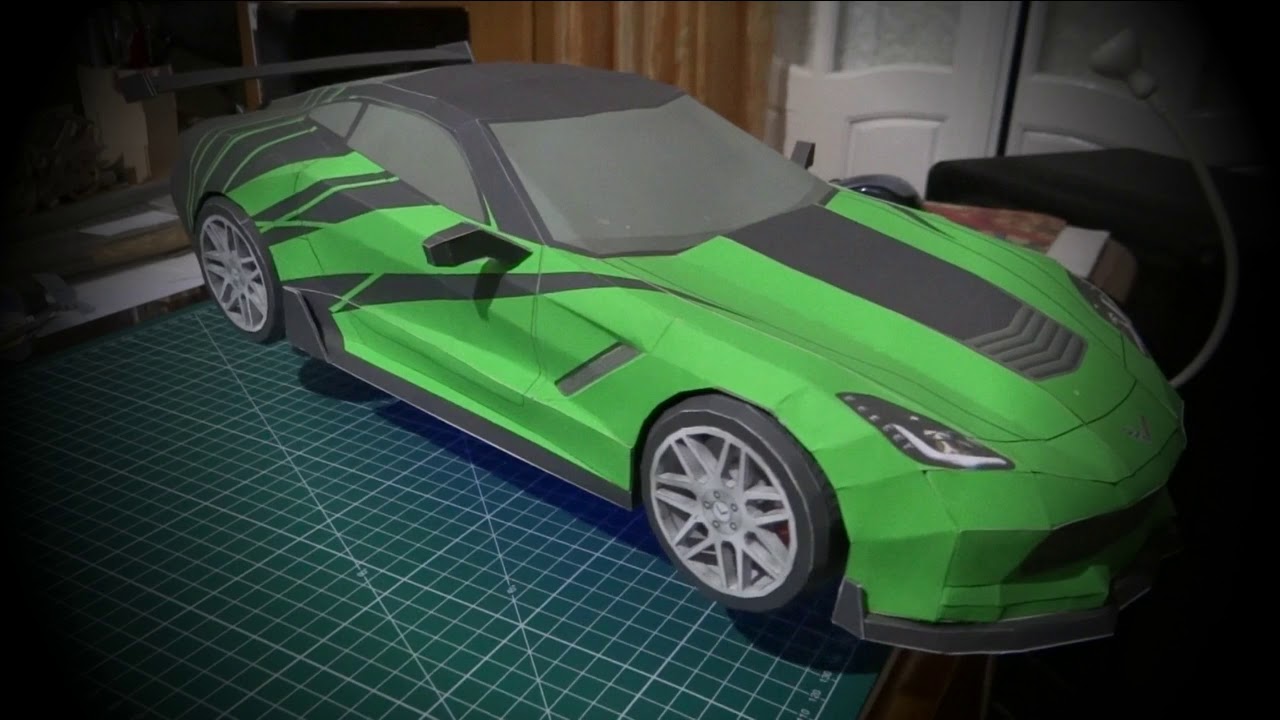Chevrolet Corvette papercraft - YouTube