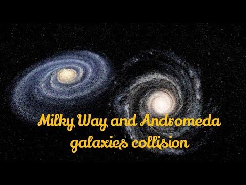 Milkomeda | Milky Way and Andromeda galaxies collision - YouTube