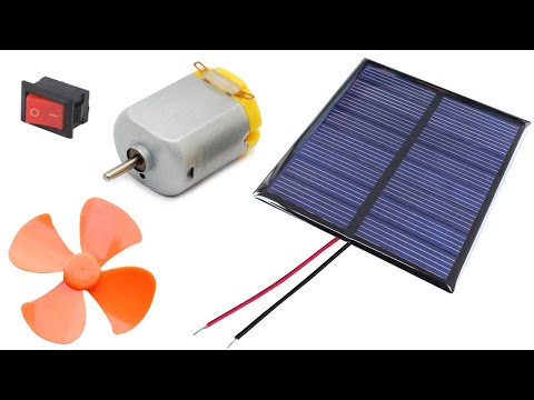 Solar Fan - Solar plate, Switch, Motor, Fan connection