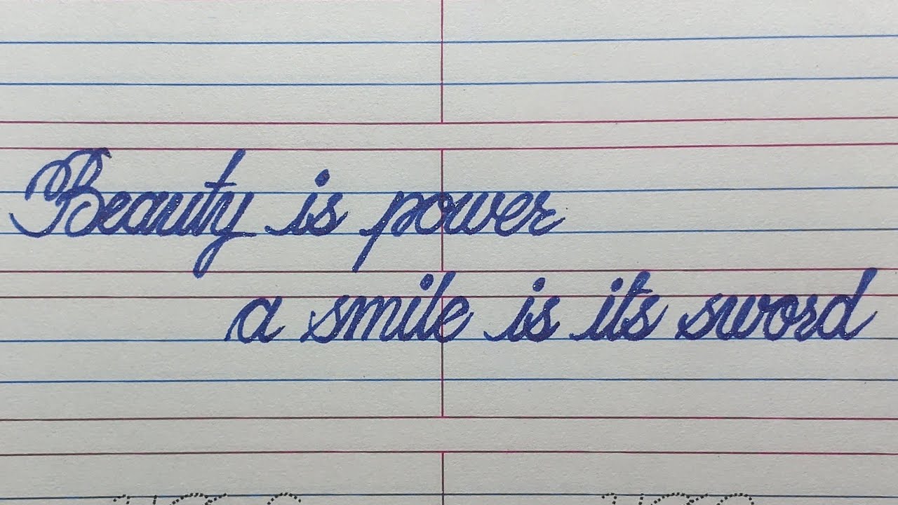 How to improve Cursive writing || Handwriting practice || Learn writing ...