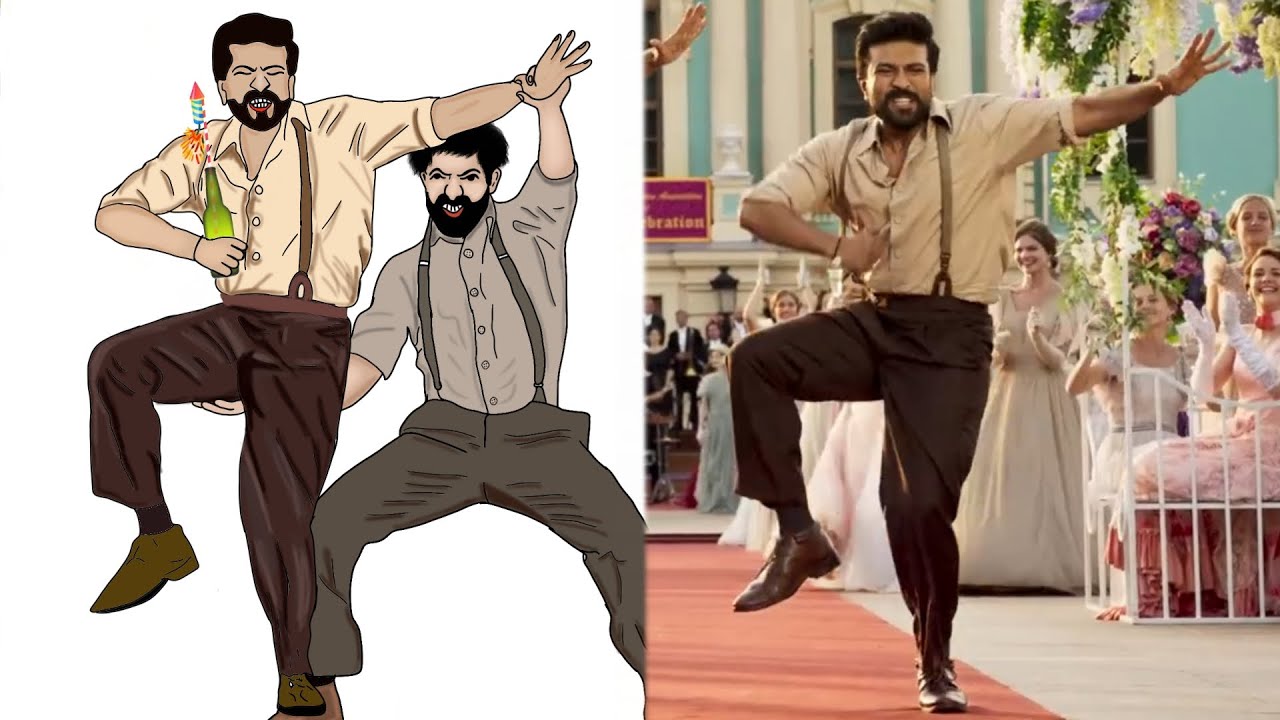 Nacho Nacho / rrr movie Funny drawing meme / Part 3 / ram charan ntr ...