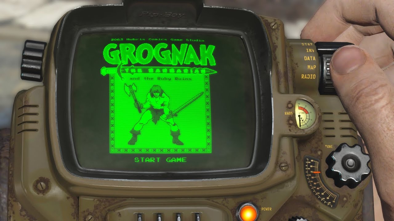 Full Playthrough Of Grognak: The Barbarian Mini-Game (Fallout 4) - YouTube