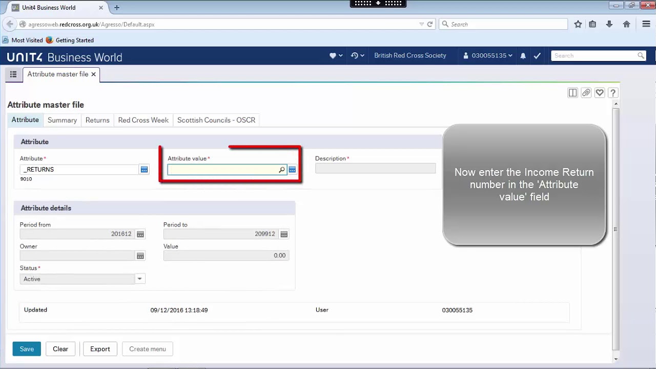 Agresso How to Retrieve an Income Return - YouTube