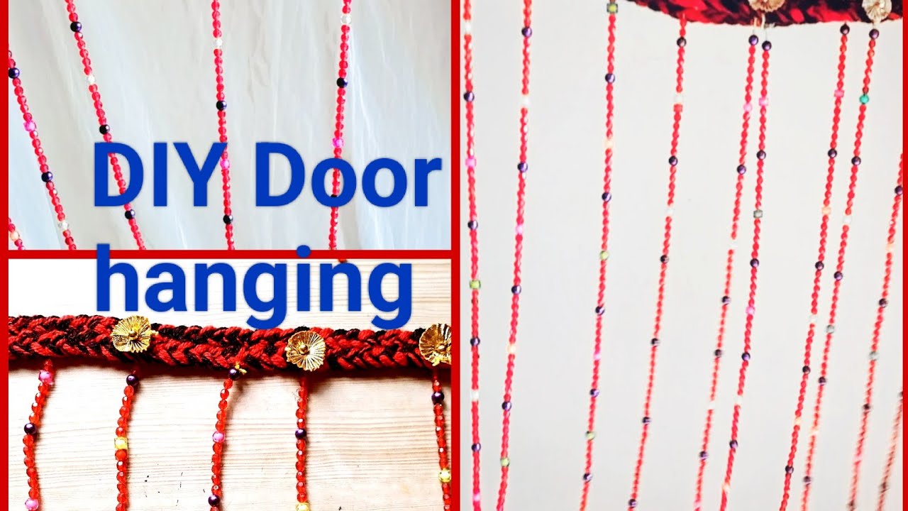 DIY crystal pearl door hanging/ handmade Beads toran making - YouTube
