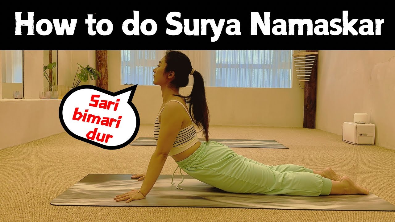 How to do surya namaskar 🙏 || sun salutation || Hindi | Indian yoga ...