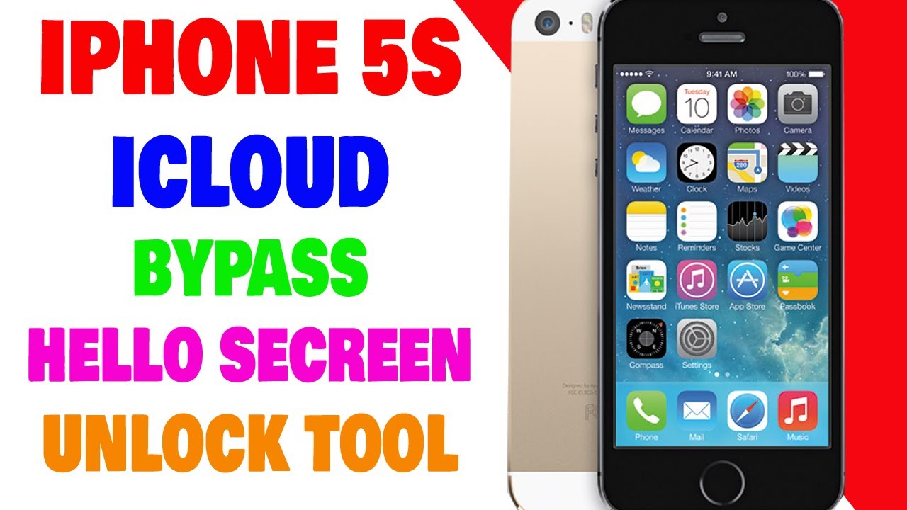 IPhone 5S Icloud Bypass | IPhone 5s HELLO BYPASS Done By Unlock Tool ...