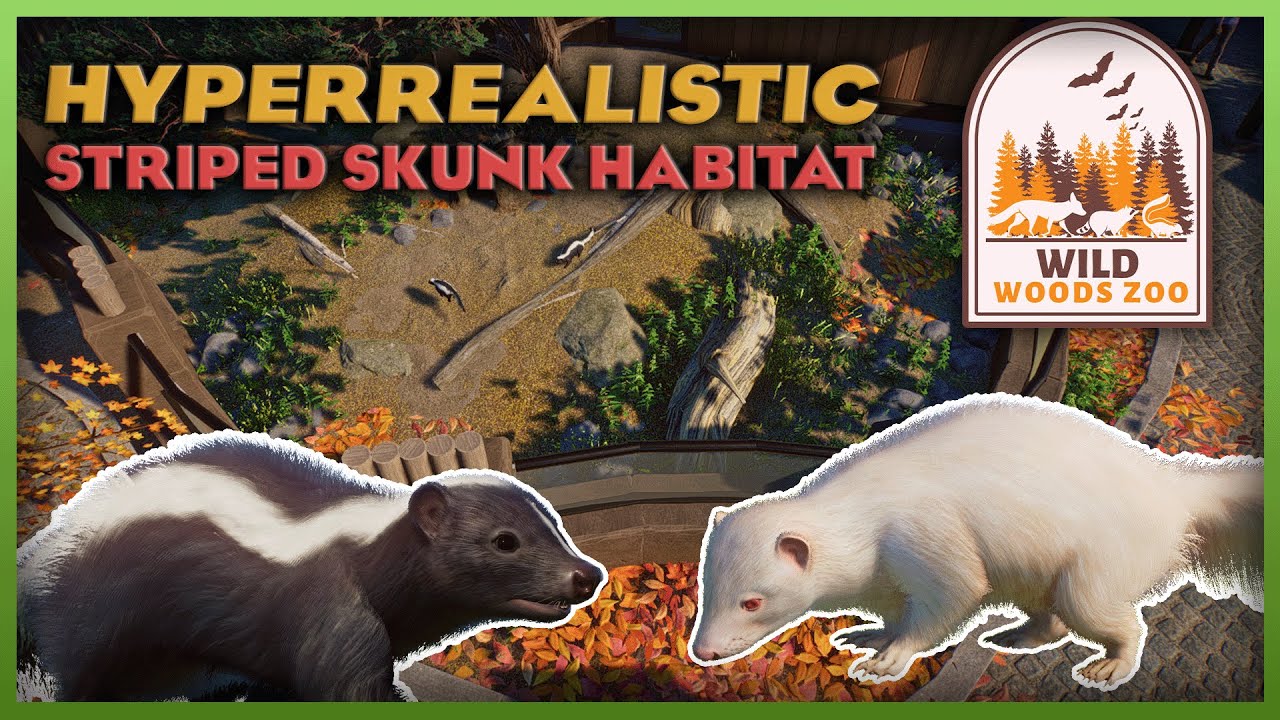 Realistic Skunk Habitat with Indoors! | Wild Woods Zoo | Planet Zoo ...