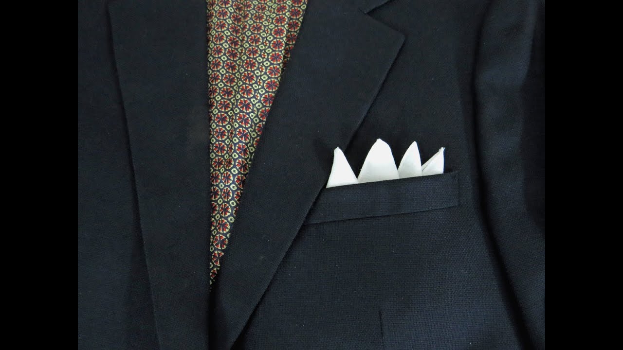 How To Fold A Four Leaves Pocket Square - YouTube