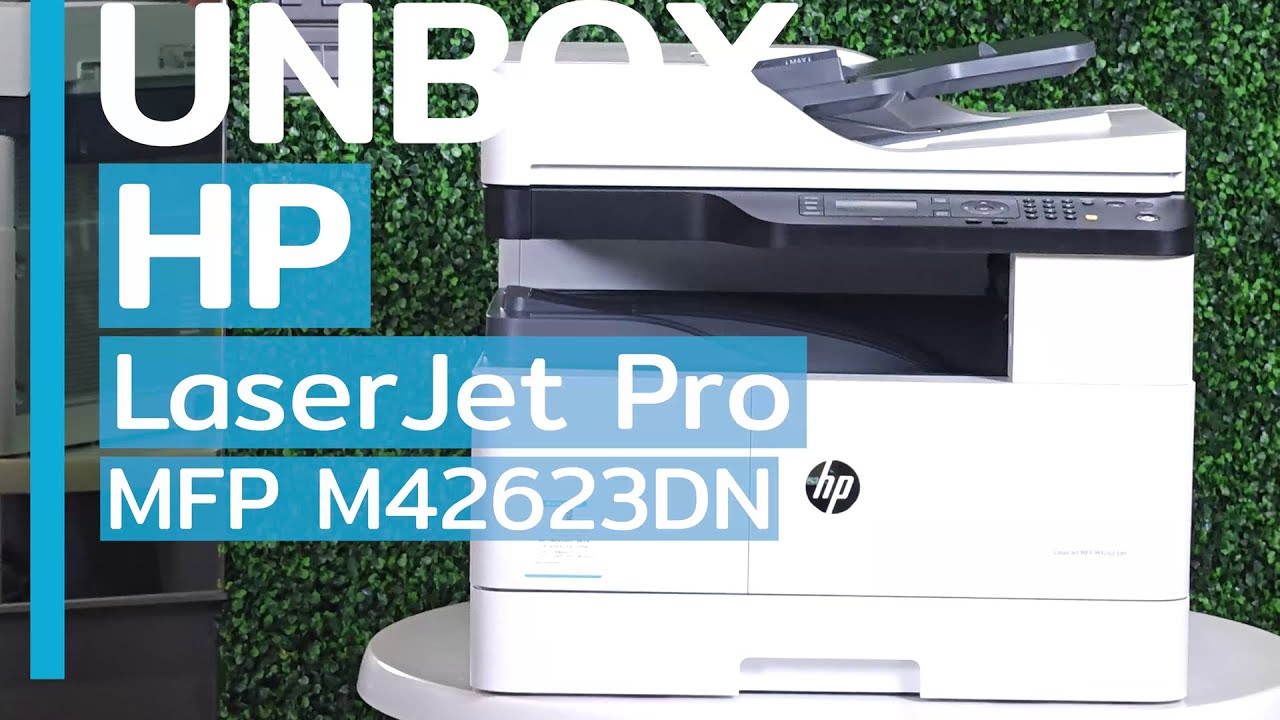 แกะกล่อง HP LaserJet Pro MFP M42623DN Unbox - YouTube