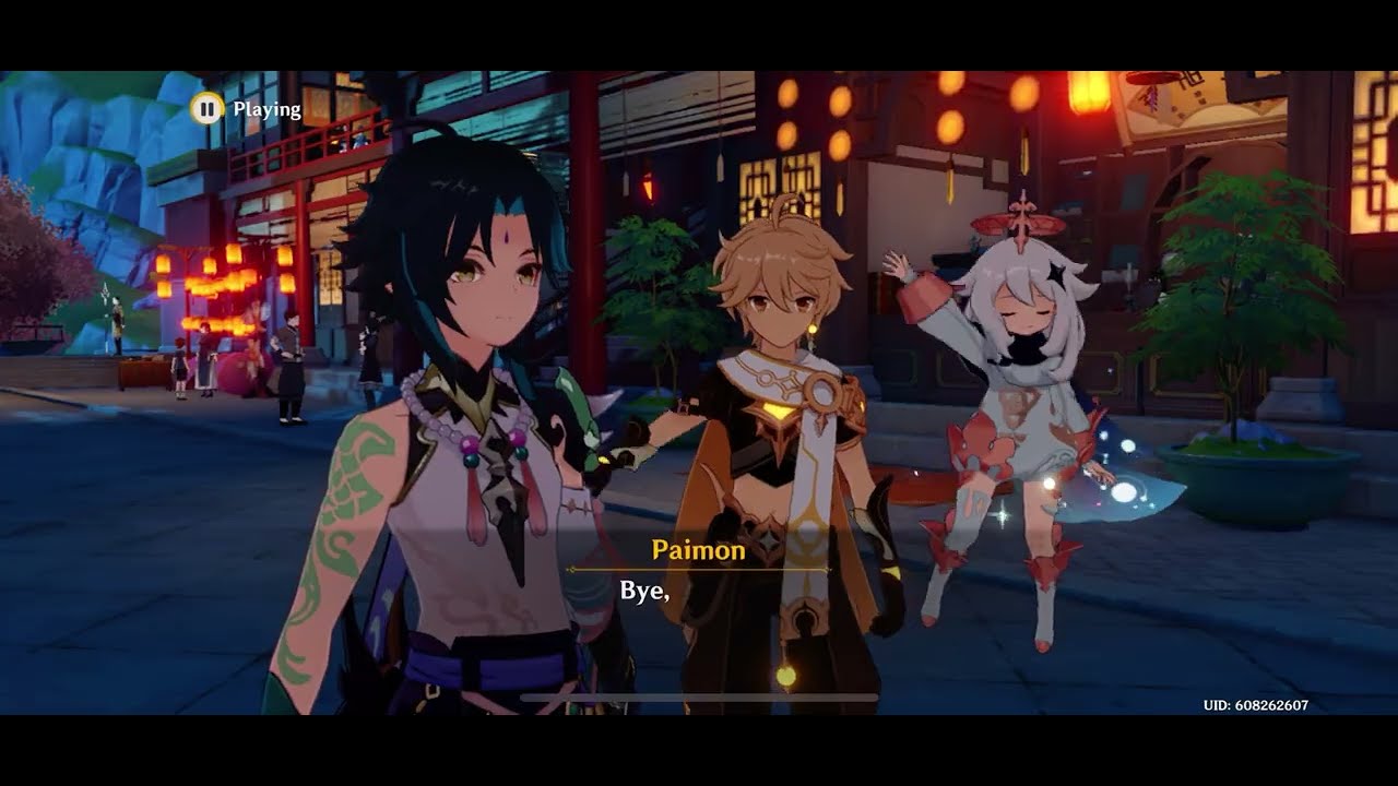 Aether talks to Xiao and if everything's okay - Genshin Impact Lantern ...