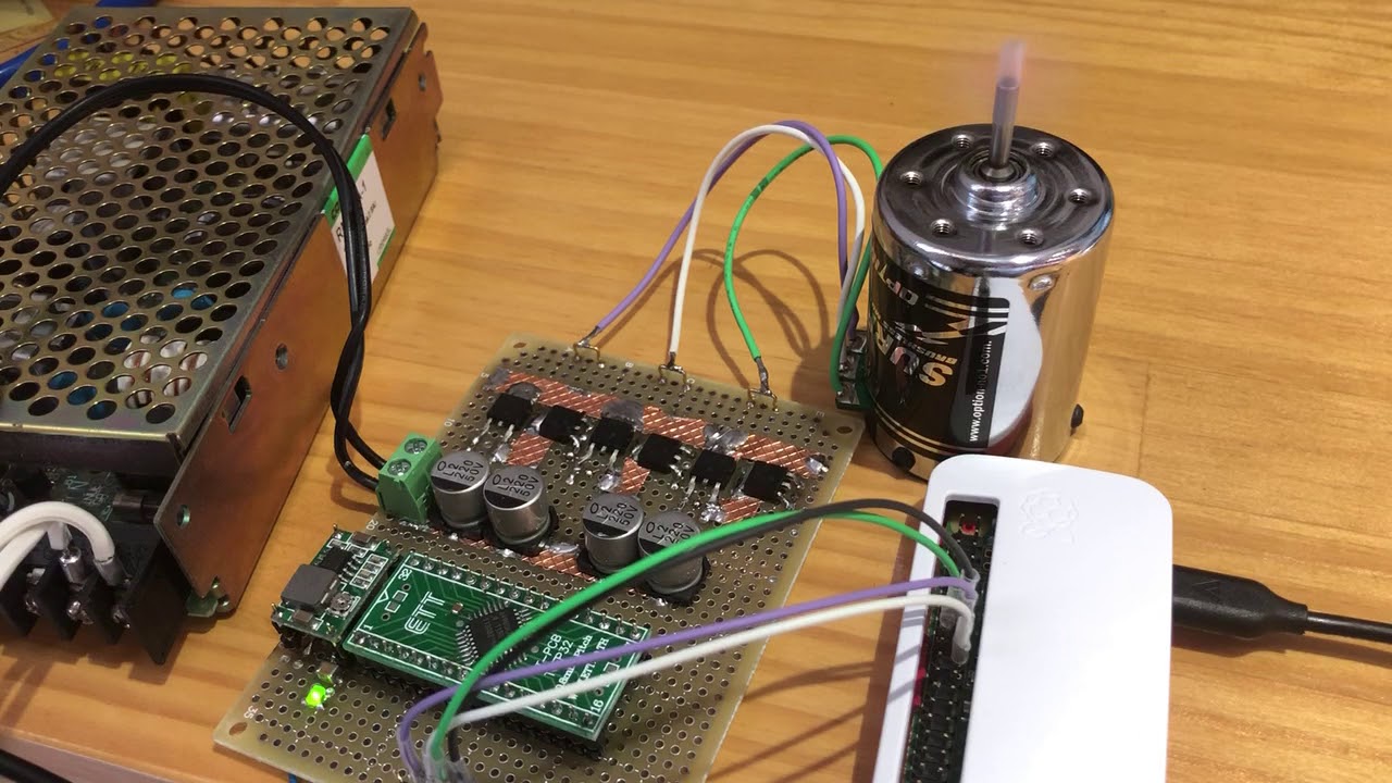 A4960 brushlessmotor controller w/ Raspberry pi - YouTube