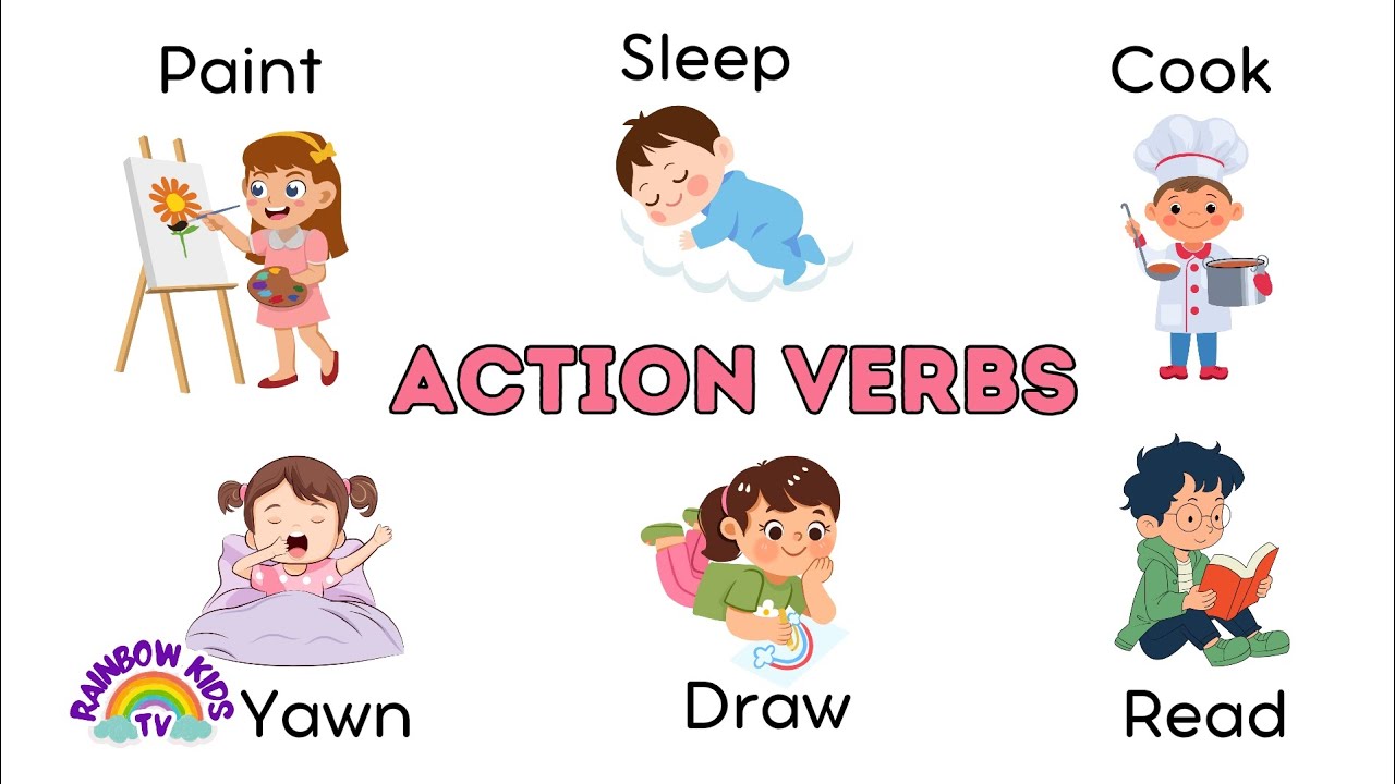 Learn Action Verbs for Kids! Fun & Easy English Learning | Toddler ...