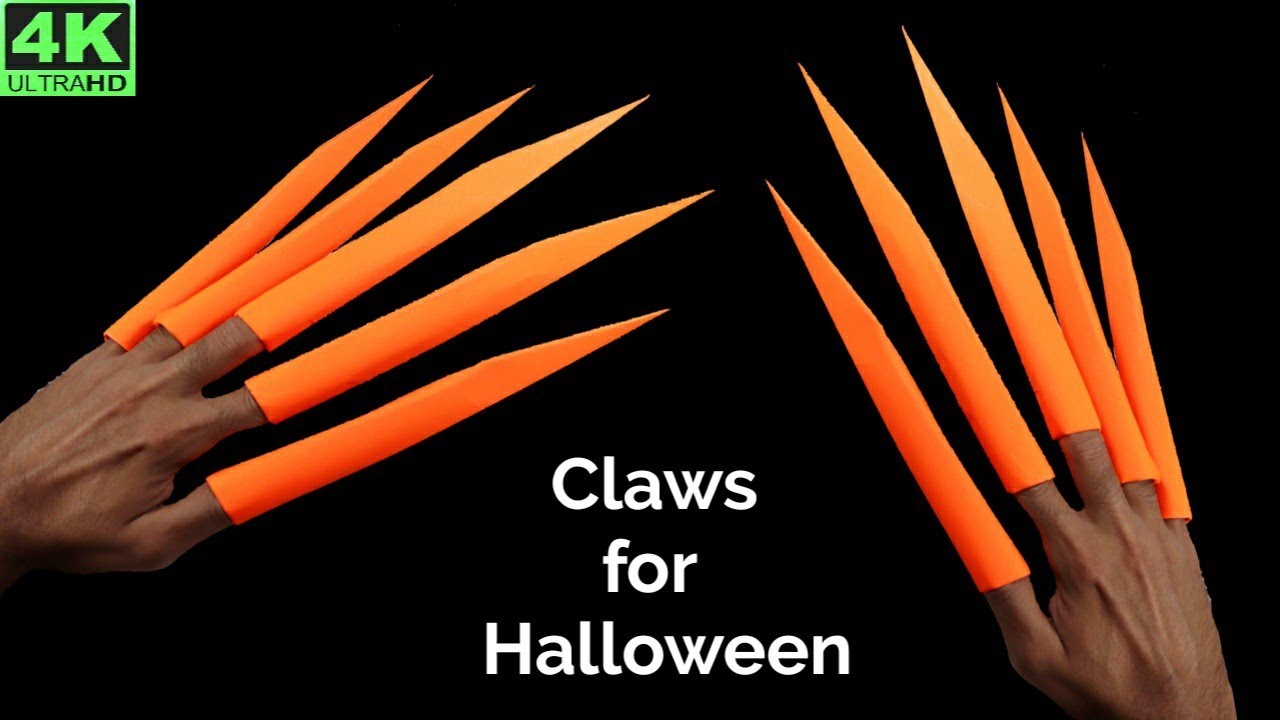 DIY origami Halloween Claws || easy paper Halloween craft || Easy ...