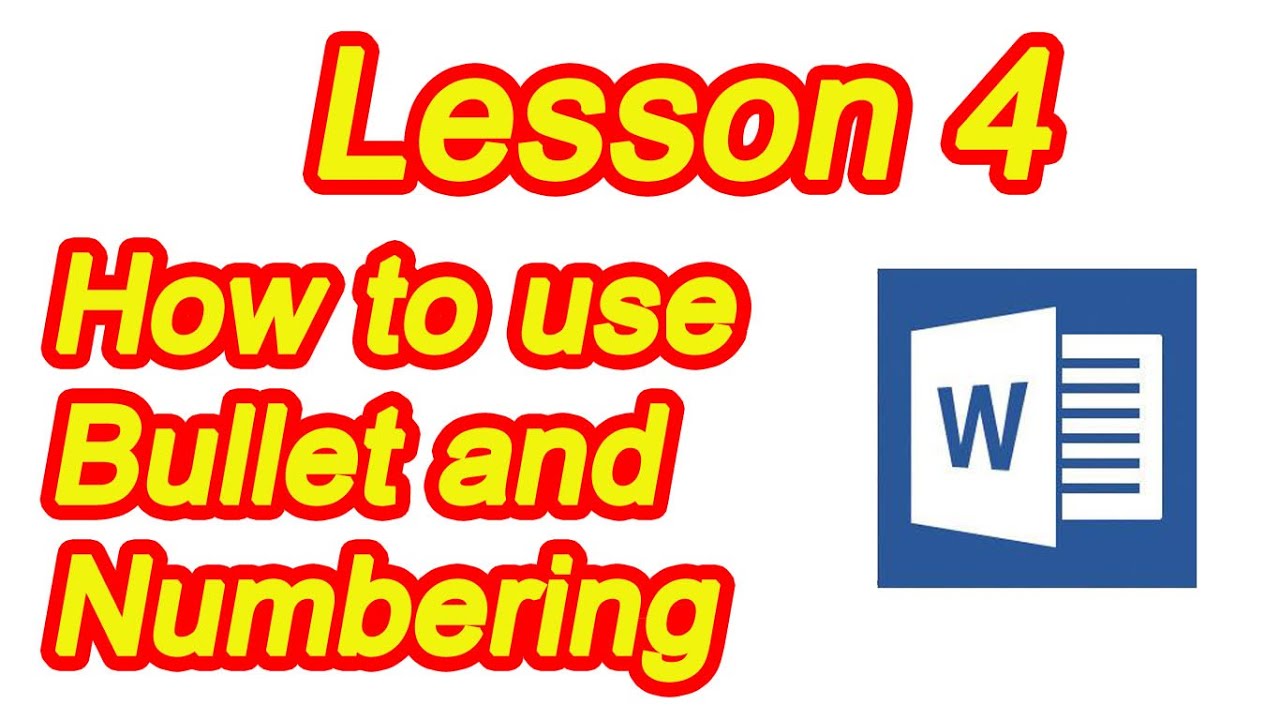Lesson 4 How To Use Bullet And Numbering In Ms Word 2016 Microsoft lesson-4-how-to-use-bullet-and-numbering-in-ms-word-2016-microsoft
