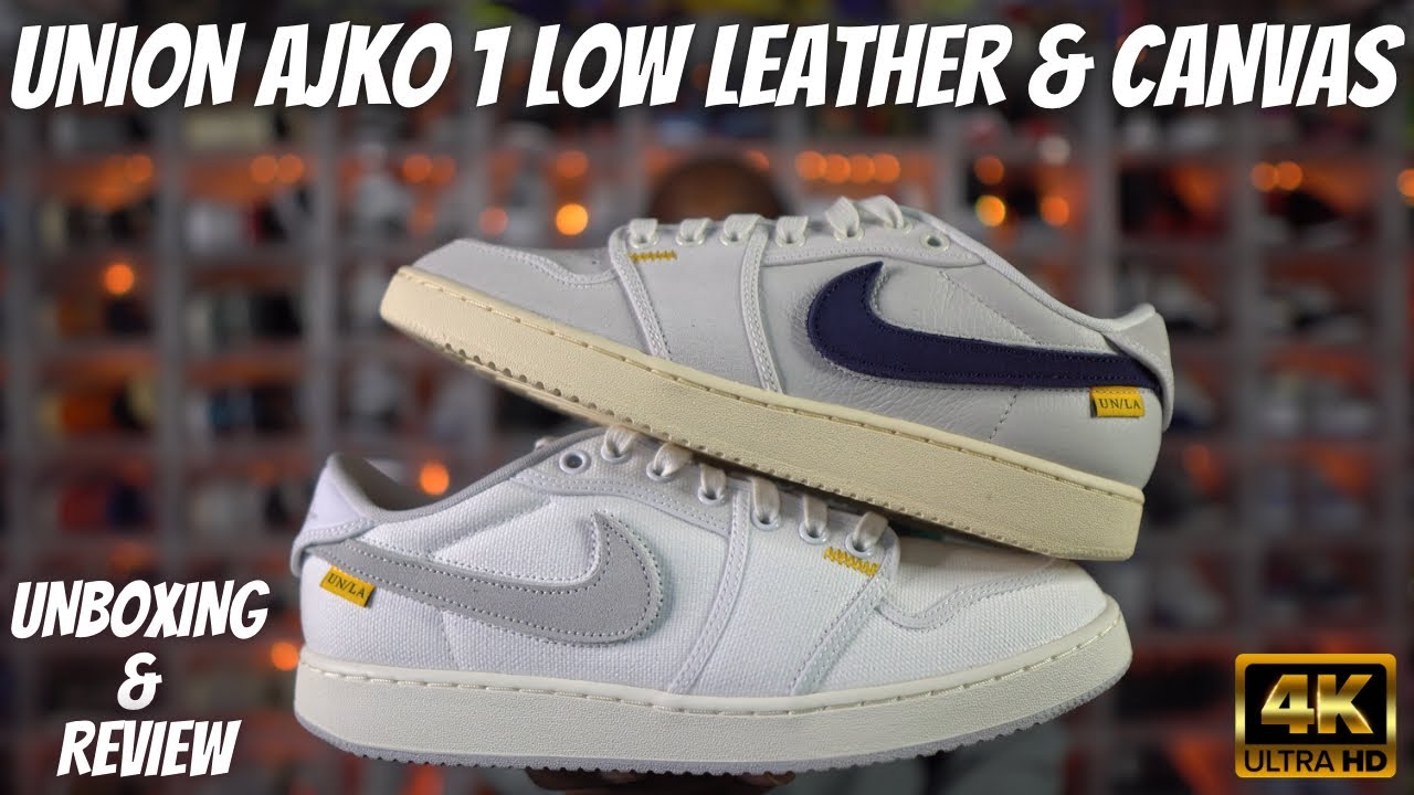 UNION AJKO 1 LOW LEATHER & CANVAS UNBOXING | UNION LA JORDAN 1 LOW ...