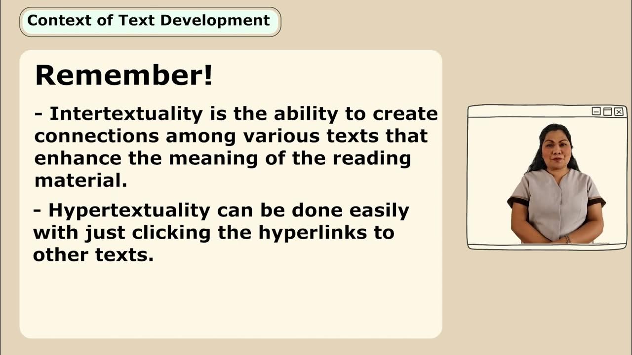 VL 2 Lesson 4 CONTEXT IN TEXT DEVELOPMENT - YouTube