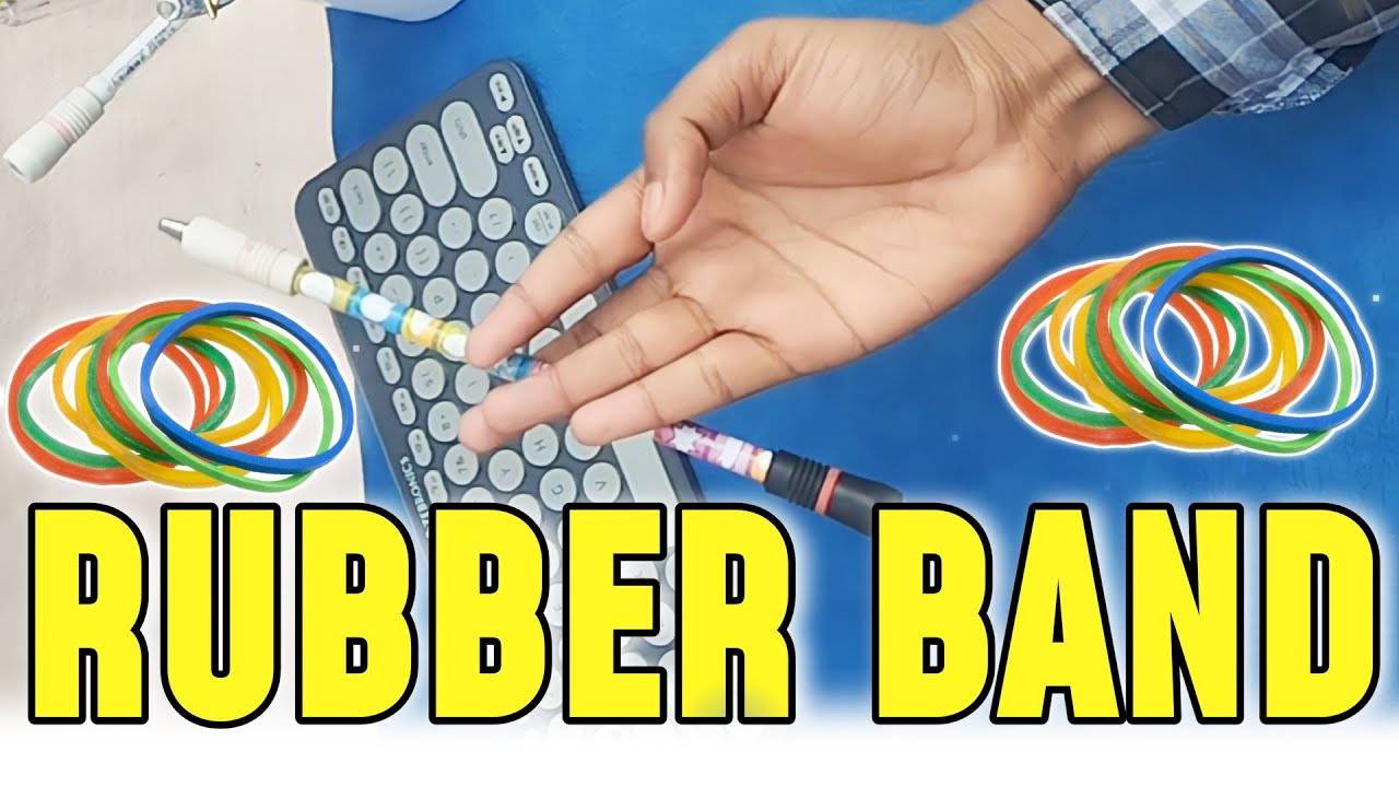 Rubber band pen spinning trick | Learn in 1 minutes #techcrasher - YouTube
