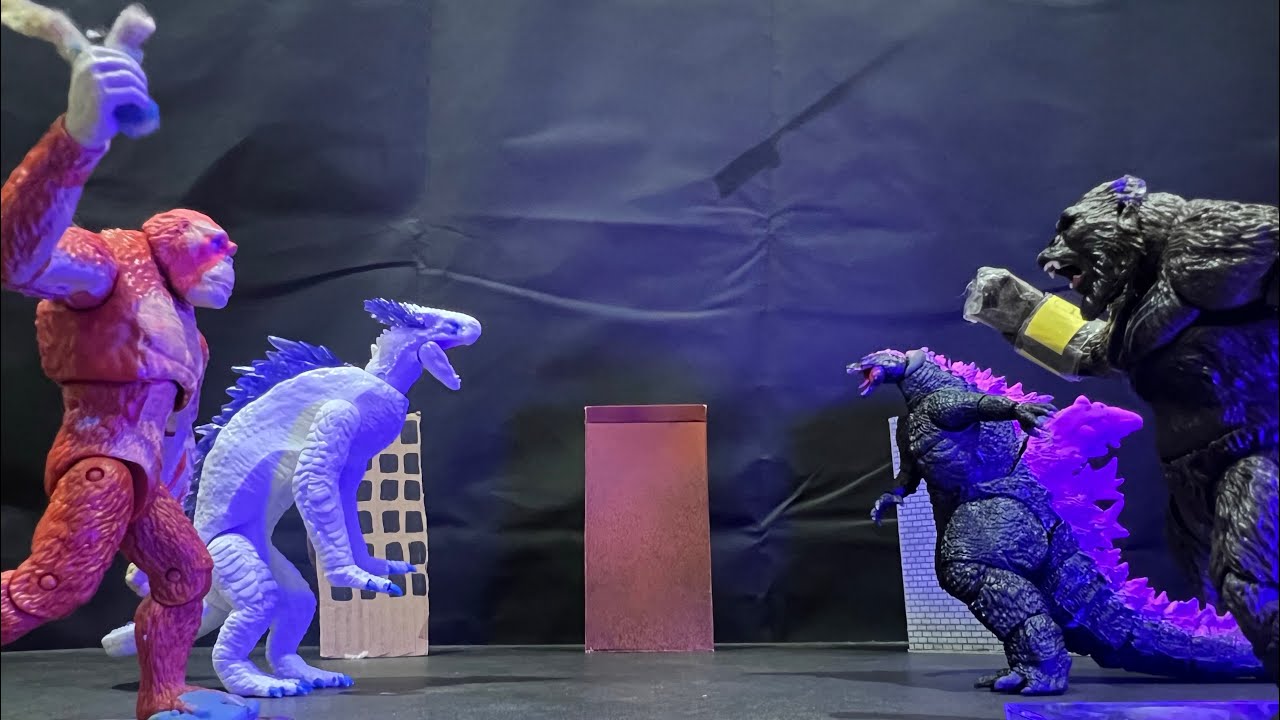 Godzilla x Kong the new empire final battle stop motion trailer! - YouTube