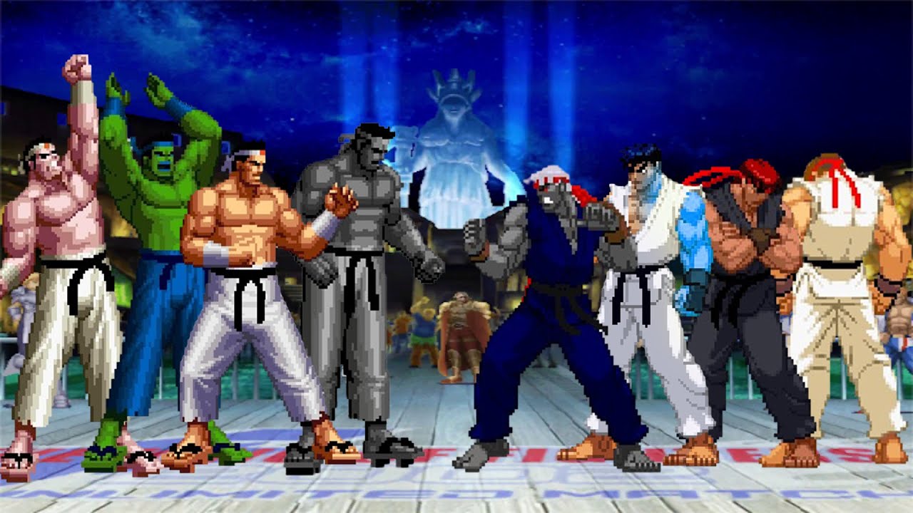 [KOF Mugen] Ryu Team vs Goro Daimon Team - YouTube