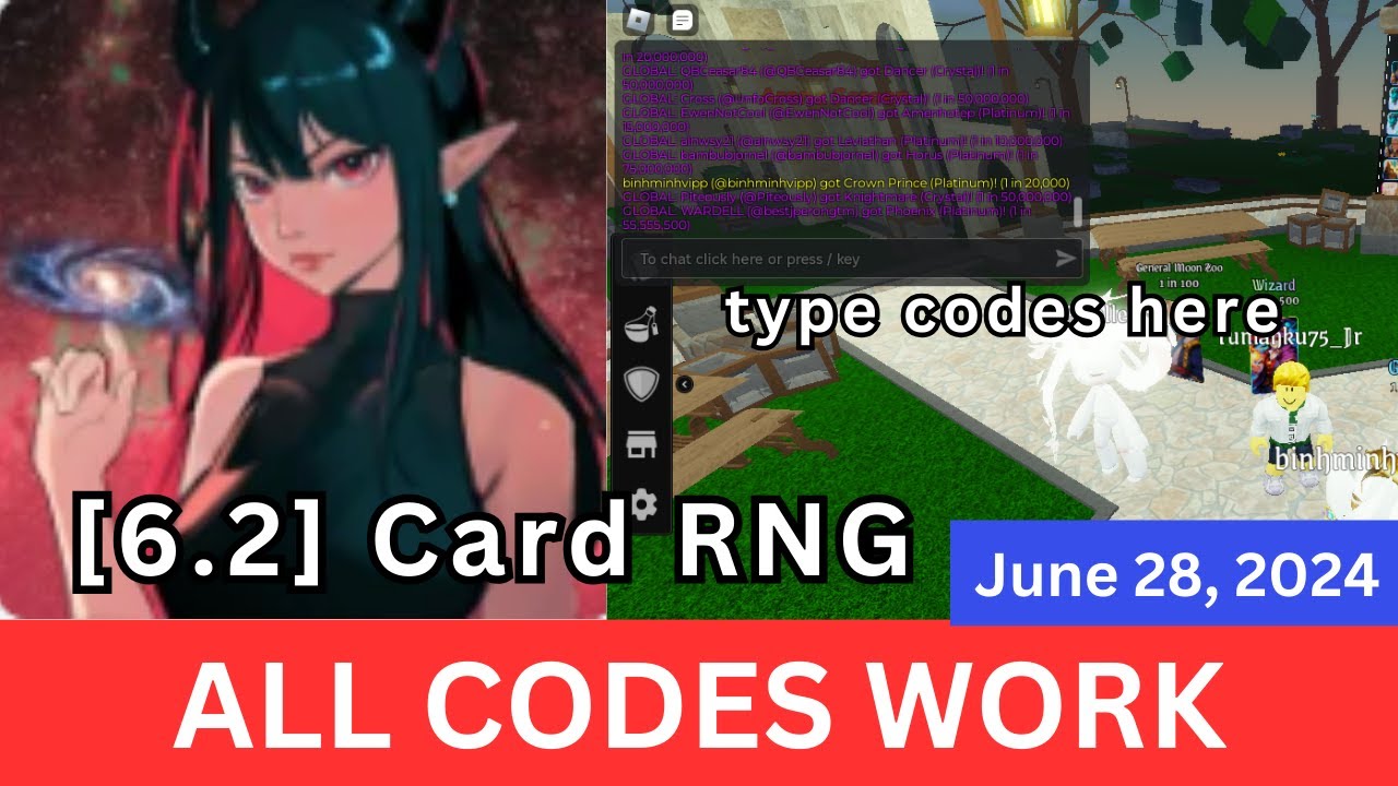 *All CODES WORK* 6 2 Card RNG ROBLOX, June 28, 2024 - YouTube