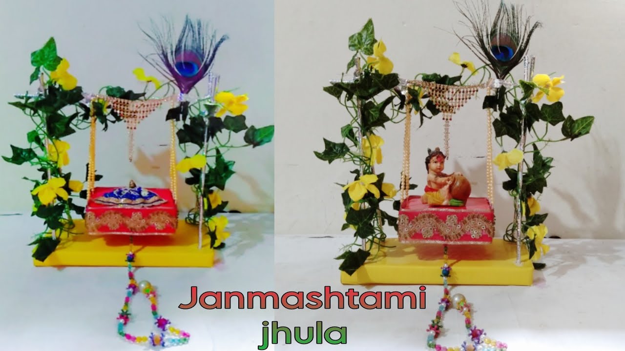 Janmashtami jhula making at home | how to make easy bal gopal jhula for ...