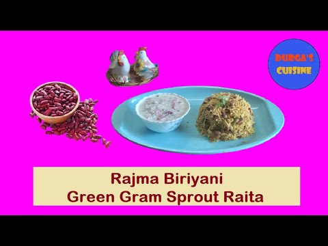 Rajma Biriyani with Sprout Raita - YouTube