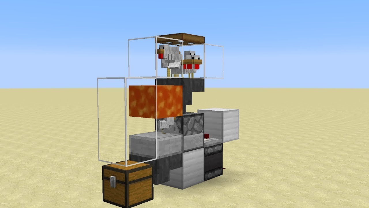 AUTO CHICKEN COOKER / CHICKEN FARM. WORKS IN BEDROCK AND JAVA. - YouTube