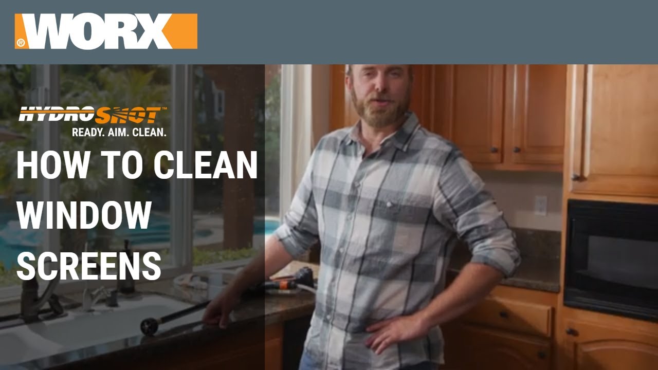 Worx® Hydroshot™ Cleaning Window Screens Hack - YouTube
