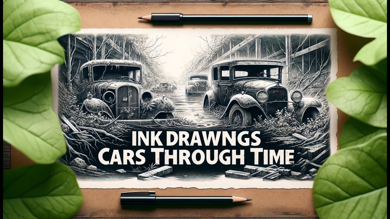 Abandoned and Antique Cars Ink Drawing Collection - YouTube