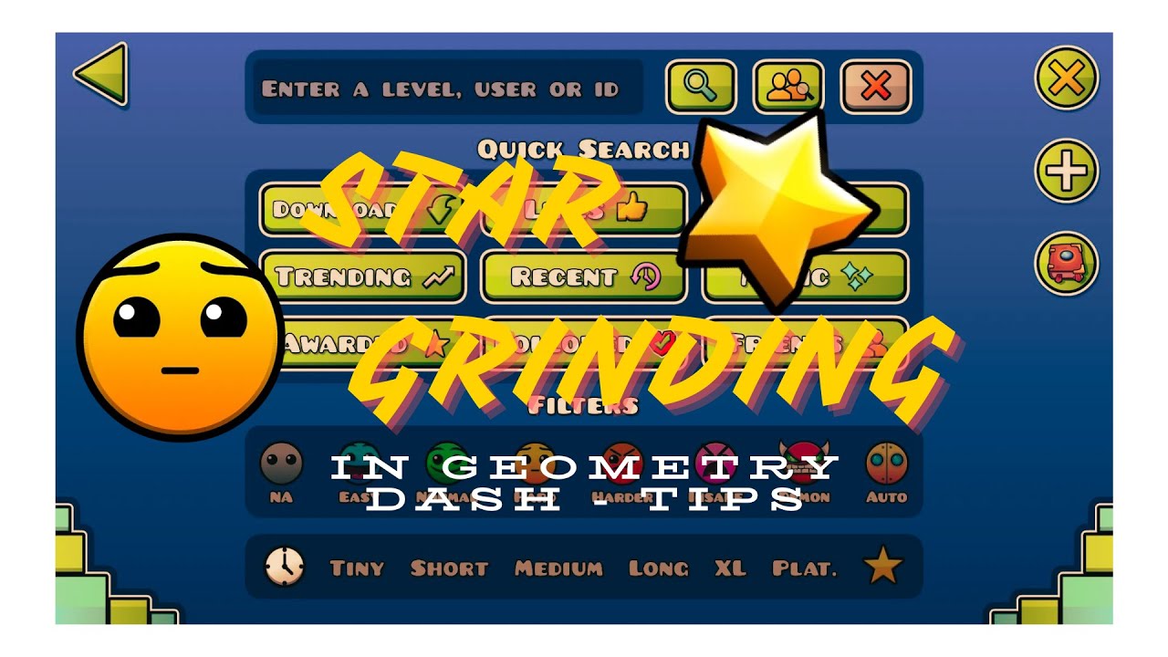 Tips and Tricks on how to STAR GRIND more efficiently in Geometry Dash ...