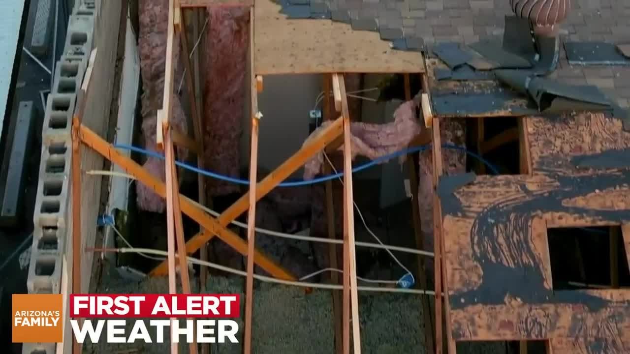 RAW: Extensive storm damage in Mesa from first major monsoon storm of ...
