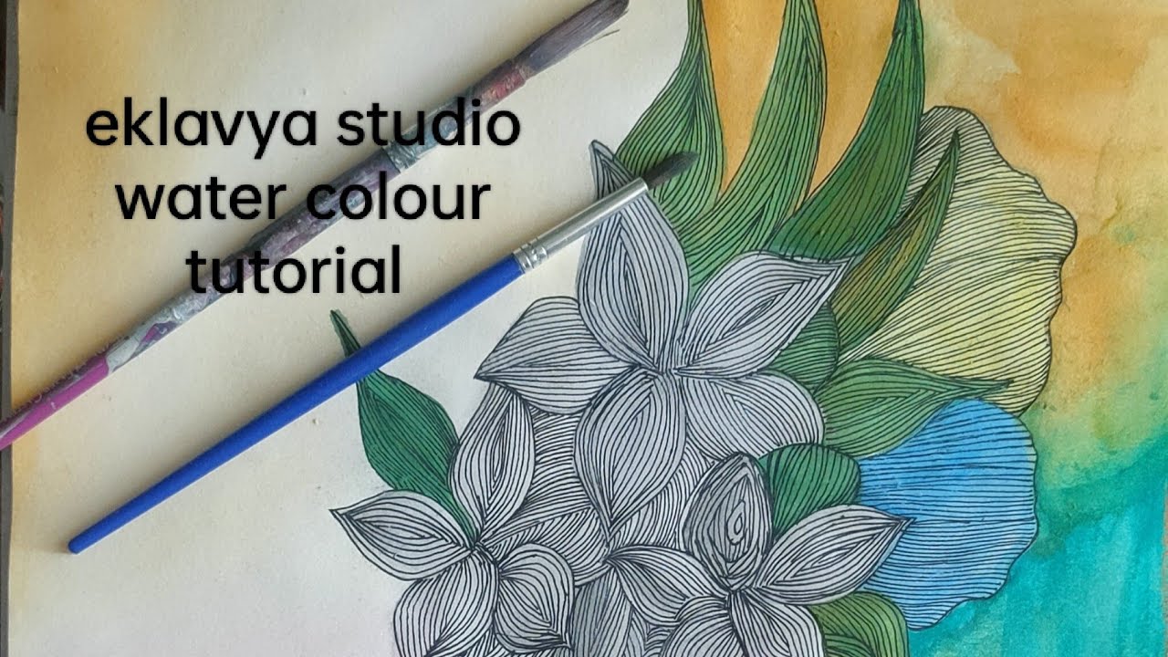 how to do zentangle with water colour ...@eklavyaartstudio - YouTube