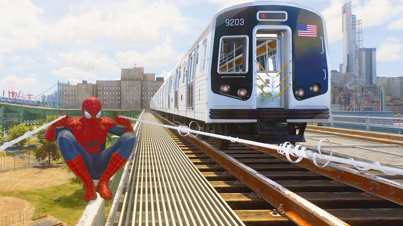 Can Spider-Man Stop The Train? - YouTube