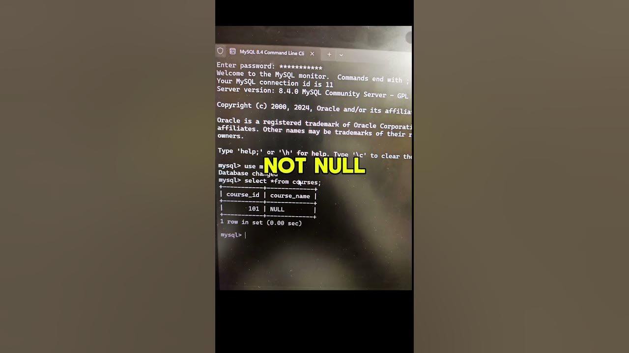Day-7 of learning SQL #sql #dbms #coding #database #shorts #tech #databaseconcepts - YouTube