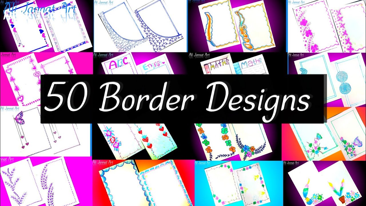 50Beautiful Border Design|project design|corev Page design|assignment ...